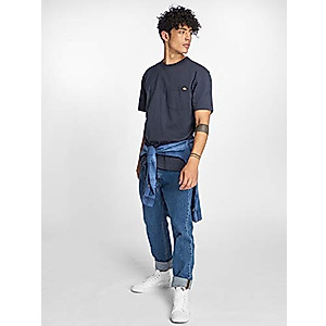 Dickies mens Heavyweight Crew Neck Short Sleeve Tee Henley Shirt, Dark Navy, Medium US