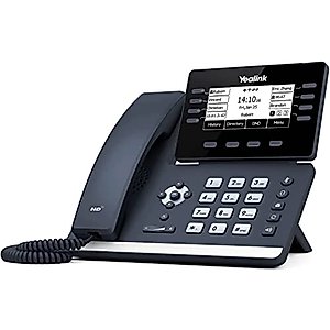 Yealink T53W IP Phone, 12 VoIP Accounts. 3.7-Inch Graphical Display - Black (Renewed)