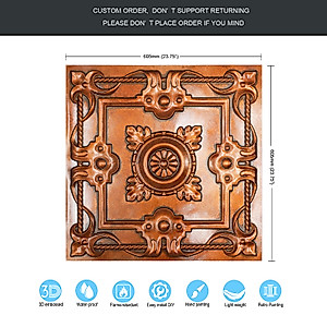Decorative Ceiling Tiles inc Decorative Distressed Tin Ceiling Tiles for Cafe Club Salon Hotel Store Bar 2'x2' PL29 Archaic copper 10pcs