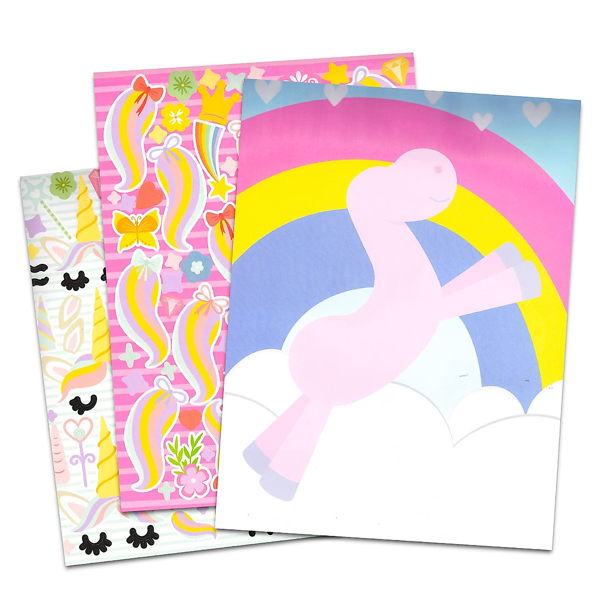 Bendon Magical Unicorn Sticker Face Book Rainbows Wands Arts & Crafts 420 Stickers 32 Unicorn Pages