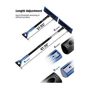 Snow Blocks 47 Inch 4-in-1 Extendable Snow Shovel Snow Remover Water Remover Compatible Car SUV Frost Windshield Wiper Winter Tool