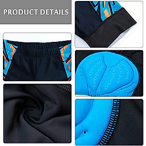 Mens Bike Shorts Cycling Pants, 3D Padded Bicycle MTB Clothing Breathable for Riding Biker,Lakeblue XL