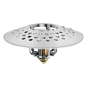 Haftaby Universal Bathtub Stopper with Drain Hair Catcher/Upgraded Bathroom Shower Drain Hair Trap/Pop-Up Drain Filter for 1.6-2.0 Inch