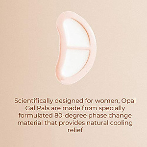 Opal Cool Gal Pals - Blush; Cool Pack Comfort for Menopause & Nursing Moms; Set of 4 Bra Inserts