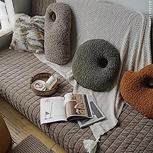 Cyprinus Carpio Abstract Painting Household Sofa Pillow Lumbar Pillow Household Throw Pillow Decoration 20" L x 18" W (Light Brown)