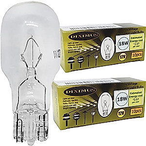 Diximus Landscape Light Bulbs - 20 Pack - 12v Light Bulb - 18 Watt Low Voltage Light Bulbs - T5 Wedge Base Bulbs - Compatible with Malibu Lights - Patio Garden Light Bulbs