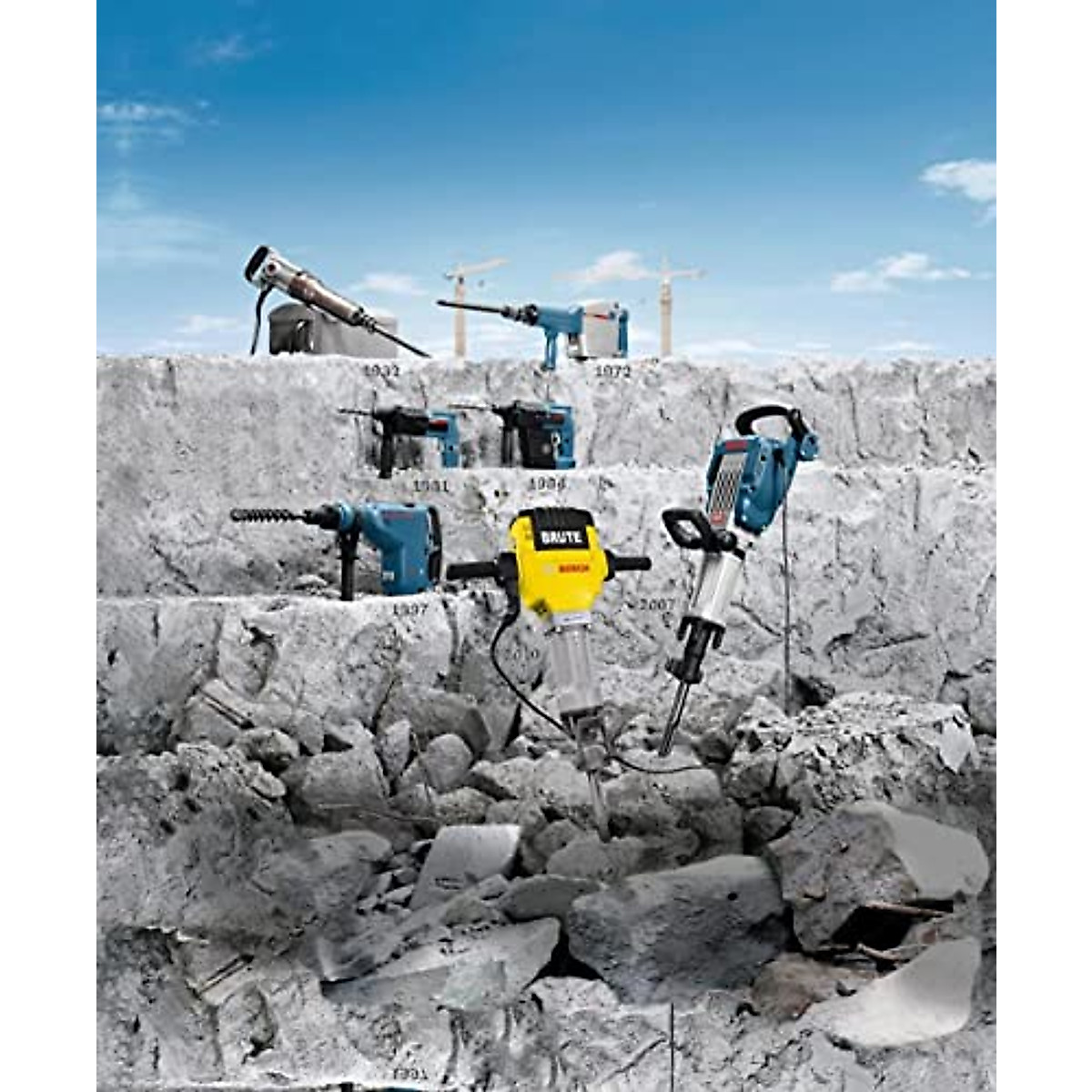 BOSCH HS1828 1-Piece 5 In. x 5 In. Tamper Plate Works with SDS-Max, Spline/Round Hex, and 3/4 In. Hex Hammers Hammer Steel,Silver