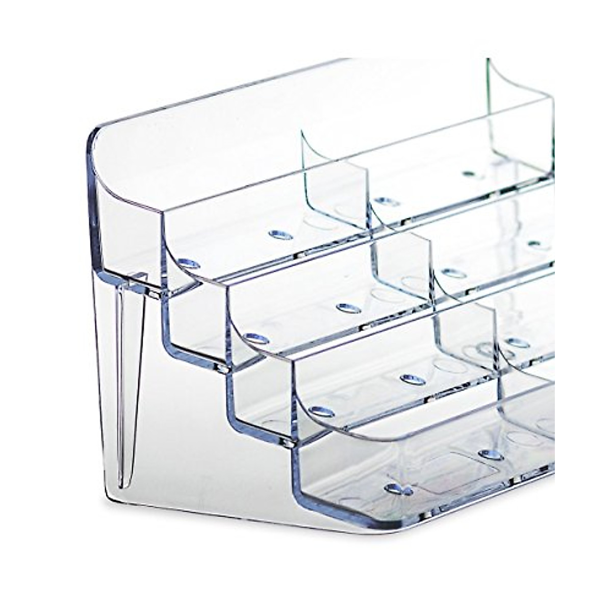 SOURCEONE.ORG 8 Pocket Desktop Clear Acrylic Business Card Holder