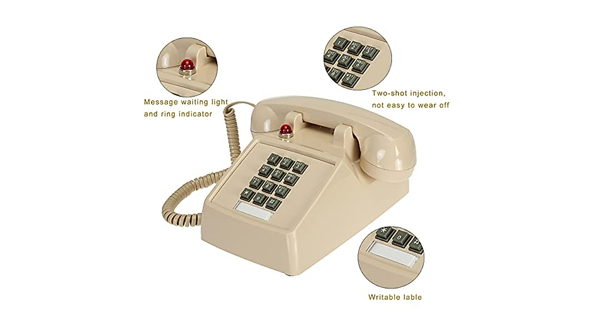 SOUJOY Vintage Cord Phone - Retro Style for Home & Office