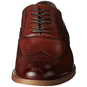 Stacy Adams Men's Dunbar-Wingtip Oxford, Cognac, 10.5 W US