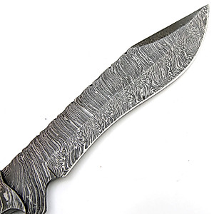 PAL 2000 KNIVES HK-9295 Handmade Damascus Steel 13 Inches Hunting Knife Ram Horn Handle with Sheath