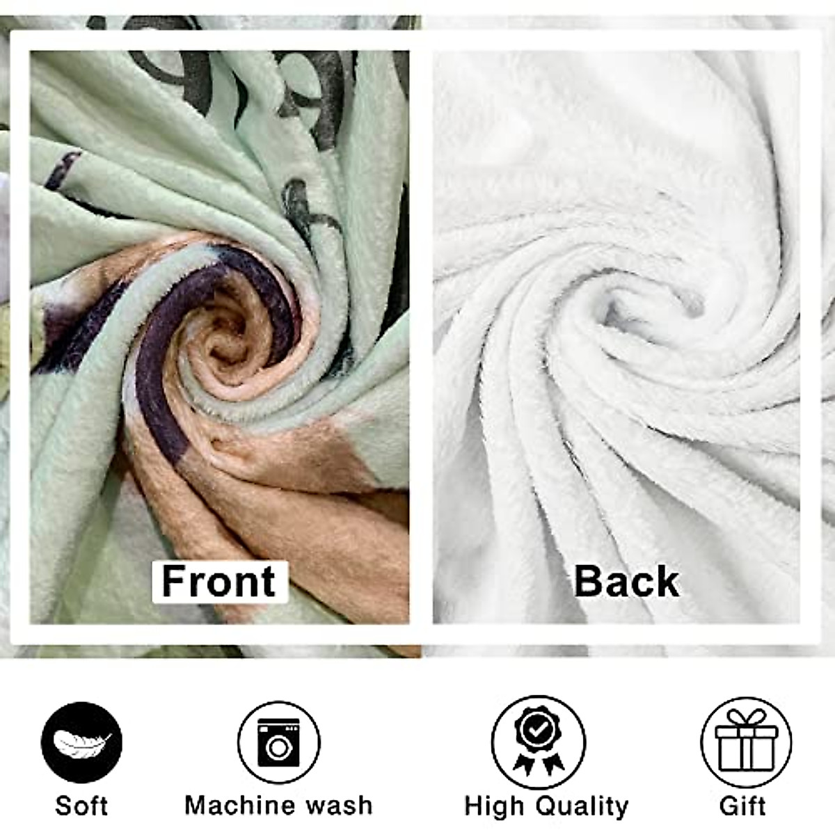 Sloth Blanket Flannel Throw Gift for Chid Teenager Adults for All Seasons Super Soft Snuggle Breathable Cute Bed Sofa Couch Foldable Unisex 100x130 Brown 40x50