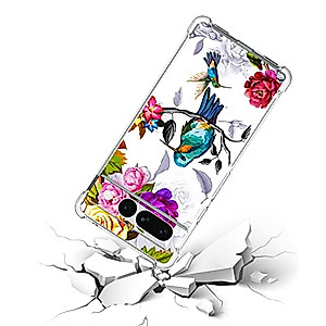 Beaucov Pixel 7 Pro Case, Hummingbird in Flowers Bird Drop Protection Shockproof Case TPU Full Body Protective Scratch-Resistant Cover for Google Pixel 7 Pro