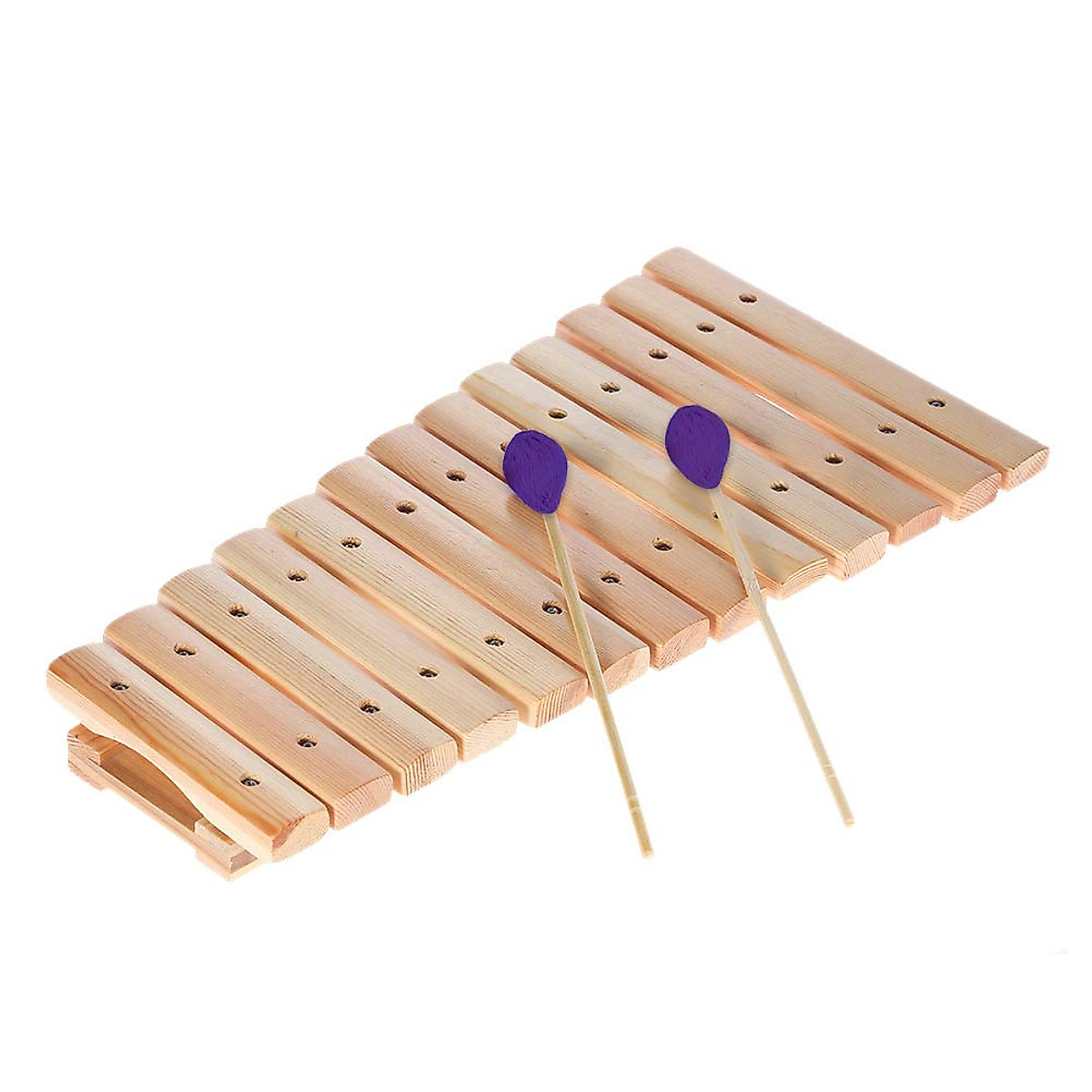 Marimba Mallets, Uspacific 1 Pair Medium Hard Yarn With Beech Handle Medium Hard for Percussion Marimba Playing