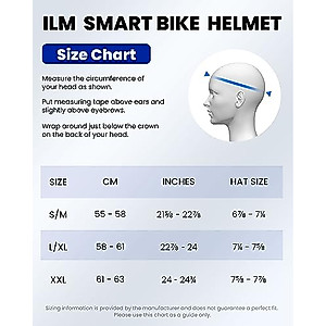 ILM Bluetooth Smart Bike Helmet Brake Warning LED Light Control NTA8776 CE CPSC Triple Certification Adult Bicycle Casco Men Women Matte Black Large X-Large
