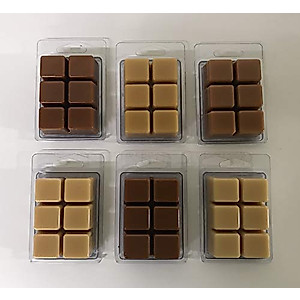 Coo Candles Coffee House 6 Pack Soy Blend Candle Wax bar Melts - Coconut Coffee, Maple Cream Latte, Turkish Hazelnut Coffee, Hot Chocolate, Vanilla Latte, and Cappuccino Brulee