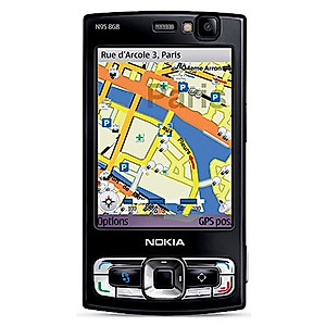 Nokia N95-4 8 GB Unlocked Phone with 5 MP Camera, 3G, Wi-Fi, GPS, and Media Player--U.S. Version with Warranty (Black)