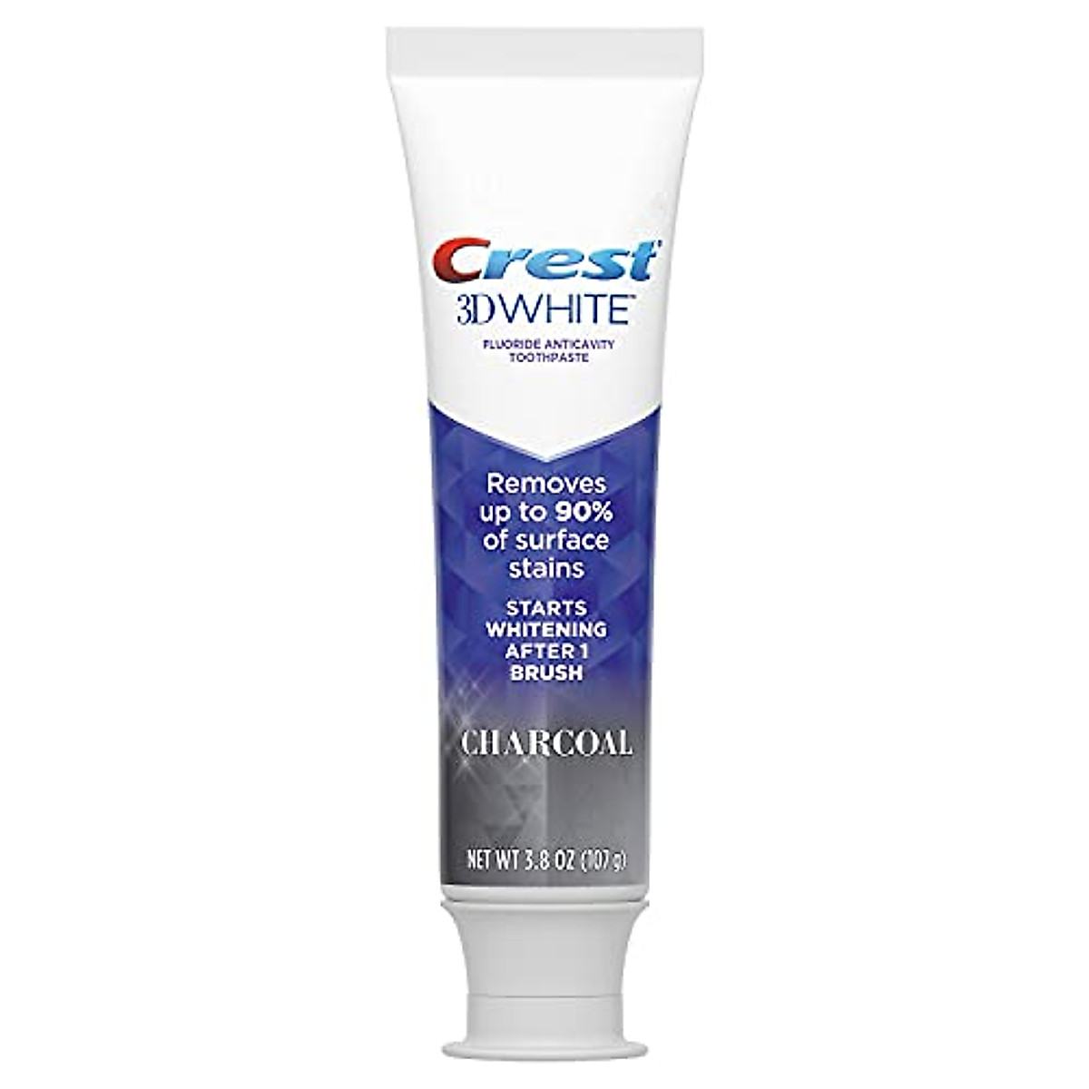 Crest 3D White Charcoal Teeth Whitening Toothpaste, 3.8 oz, Pack of 3