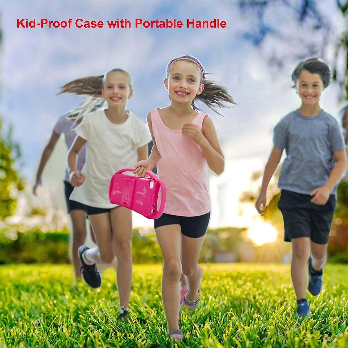 Kids Tablet 7inch Toddler Tablet 32GB Google Play Android Tablet for Kids APP Preinstalled Learning Education Tablet WiFi Camera Tablet with Case Included, Netflix YouTube Tablet for Toddlers