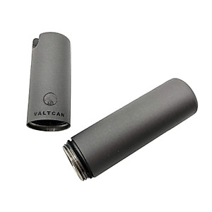 Valtcan Toothpick Holder Titanium Full Metal Portable Canister Keychain Pocket Caddy EDC Fob Design 1Oz Lightweight for Matches battery and Airtight Waterproof for Flavored Toothpicks