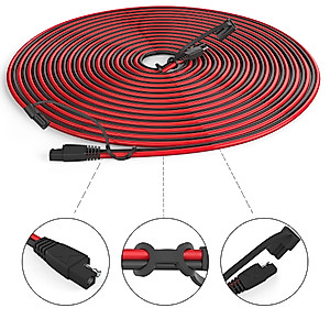 OYMSAE 50 Feet SAE Connector,Solar Panel Extension Cable,SAE to SAE Quick Disconnect Wire for Automotive RV Motorcycle Marine Boat 16AWG Battery Charging Plug Cable(50FT 16Gauge)