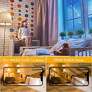 ASOKO T10 LED Frosted Bulbs Warm White 2700K LED Tubular Edison Light Bulbs 6W Dimmable Tube Vintage Led Bulbs 60 Watt Equivalent,E26 Medium Base 3 Packs