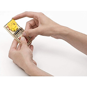 Victor Easy Set Mouse Trap 4 Pack M033 - Wooden Easy Set Mouse Trap - Prebaited