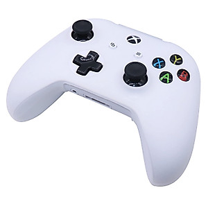 RALAN Controller Cover Silicone for Xbox One, Silicone Controller Cover Skin Protector in Dark Compatible for Xbox Ones Controller (Black Pro Thumb Grip x 8,Cat + Skull Cap Cover Grip x 2)