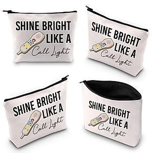TOBGBE ICU Doctor Gift Medical Staff Travel Bag Emergency Room Nurse Zipper Bag ER Nurse Gift Nurse Appreciation Gift (Shine Bright)