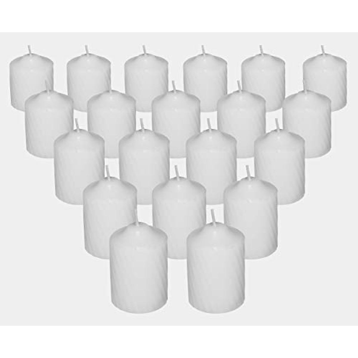 General Wax 15 Hour Scented Votive Candles 20 Candles Per Box with Texured Finish (White Jasmine Scent)