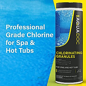 AquaDoc | Spa Chlorine Granules for Hot tub - Spa Sanitizing Granules for Hot Tubs - Recommended Chlorine for spa - Granulated Chlorine for hot tub and spa - Hot Tub Chlorinating Granules