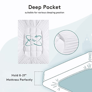 SameBed Mattress Topper Queen,Extra Thick Mattress Pad Cover for Back Pain,Cooling Mattress Protector with 8-21 Inch Deep Pocket,Overfilled Down Alternative Filling