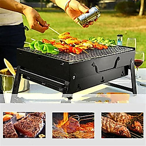 Gas grill BBQ Stove Portable BLACK Small Barbecue Stove Charcoal BBQ Grill Patio Camping Picnic Burner Foldable BBQ Grills