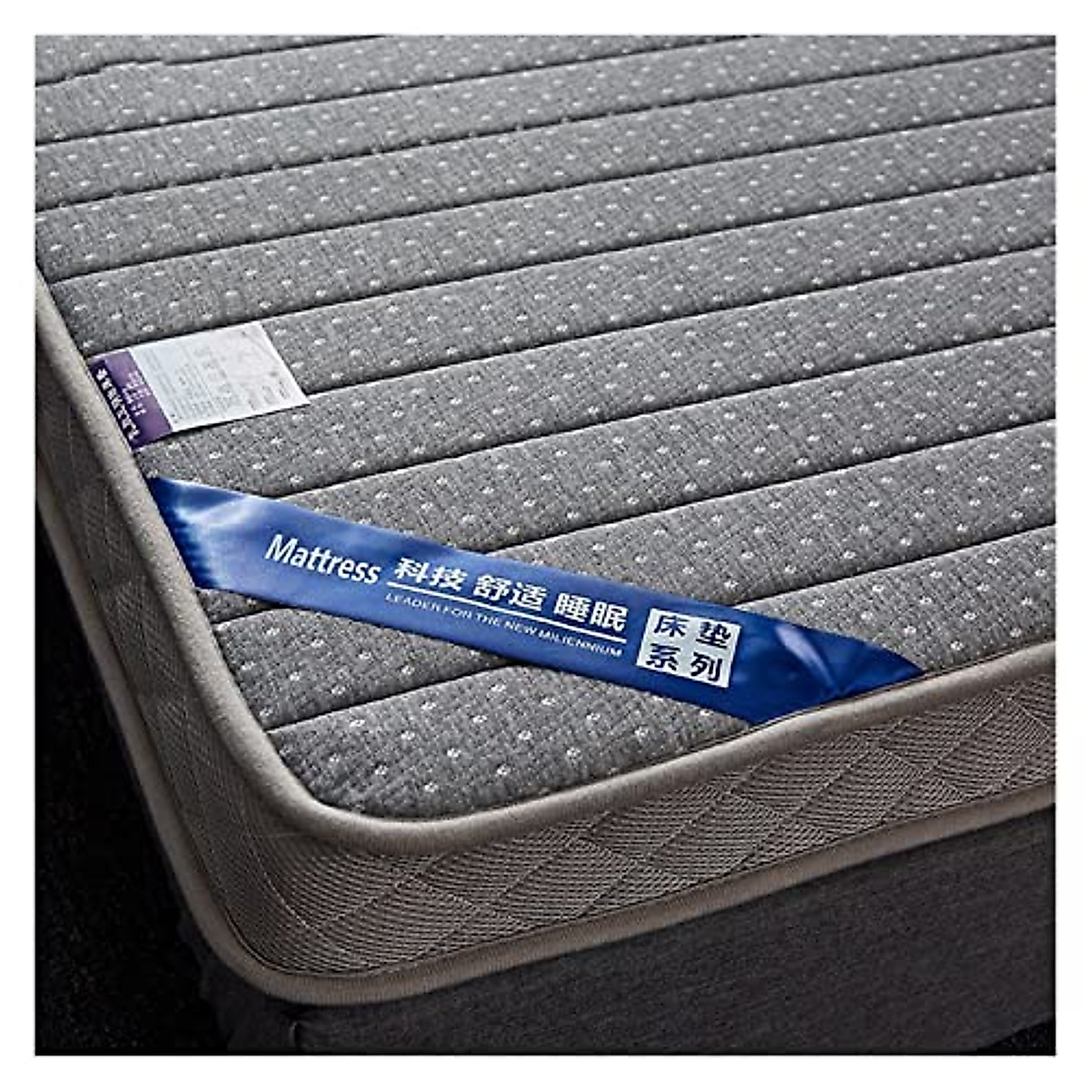 QQCC Mattress Topper Latex Mattress Thicken 6/ 10cm for Family Tatami King Twin Full Size Bedroom Hotel Bed Mat Dedicated (Color : Grey, Size : Thickness 6cm)