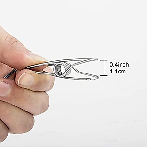 Toplife Clothes Hanger with 10 Clips, Stainless Steel, Windproof, for Drying Socks, Bras, Underwears, Baby Clothes, Hats, Scarfs, Towels, Pants and Gloves, Set of 4