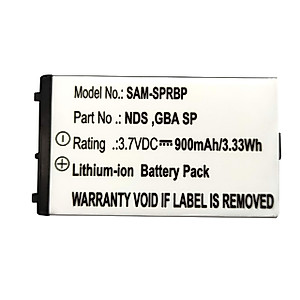 GBA SP Battery Replacement for Nintendo Advance SP AGS-001 SAM-SPRBP AGS-003 Battery