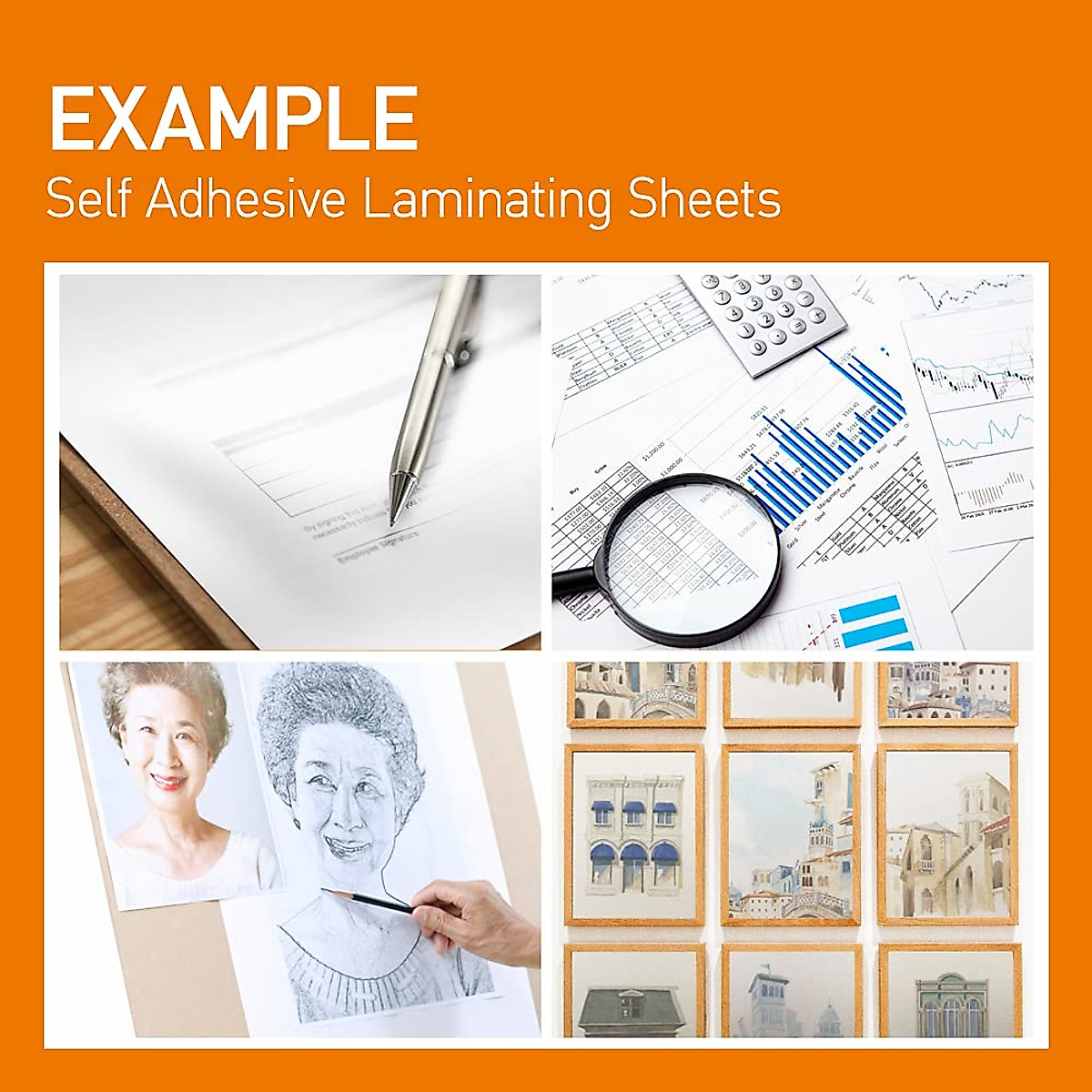 [VIOLETTO] (20 Sheets) Self Adhesive Laminating Sheets, Self-Seal, No Machine Needed, self Sealing, 8.5 x 11 Inch