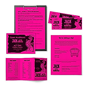 Astrobrights Mega Collection, Colored Paper, Bright Pink, 625 Sheets, 24 lb/89 gsm, 8.5" x 11" - MORE SHEETS! (91674)