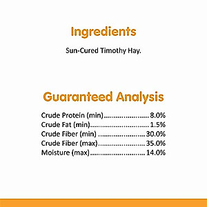 Sunseed All Natural Timothy Cubes 16 oz, Black (36135)