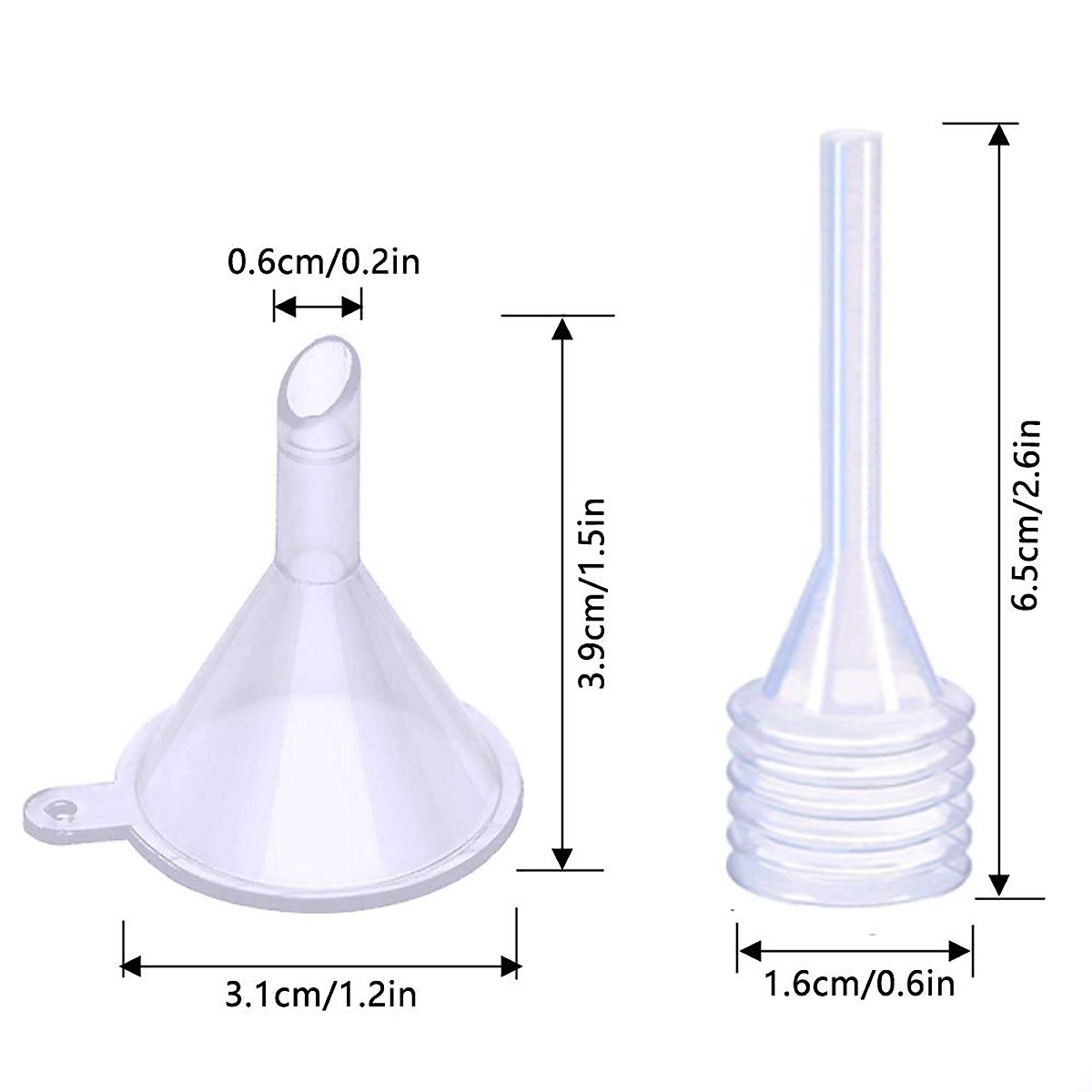 20 Pack Mini Clear Plastic Funnels with 2 Pcs Mini Pipette and Spoon for Filling Small Bottles or Containers Atomizers Perfume Liquid Essential Oils Spice Powder Lab Lotion Craft Spice