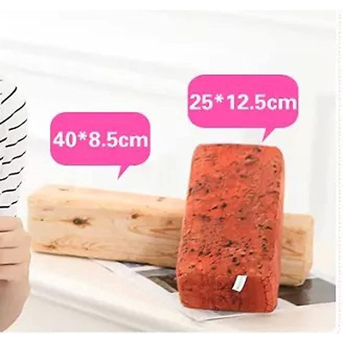 LANFIRE 3D Tree Wood Slice Memory Foam Soft Throw Cushion Log Pillow Doll Chair Seat Pad for Home Office Gingko Tree Fruit Cushion Sofa Foam Pillow (Brown)