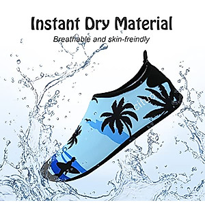 Women's Water Shoes Aqua Socks for Outdoor Beach Swim Surf Yoga Exercise Beach Swim Barefoot Sports Shoes(Beach02, 10-11)