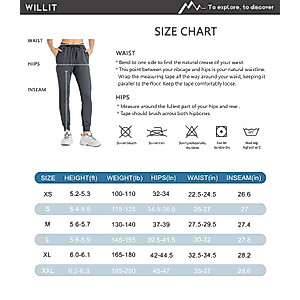 Willit Women's Fleece Lined Joggers Warm Pants Running Thermal Sweatpants Winter Athletic Hiking Water Resistant with Pockets Greige XS