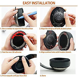 Upgraded Replacement Ear Pads for Beats Studio 3, GVOEARS Cooling Gel Headphones Covers for Studio 2 Studio 3 Wired Wireless Over Ear Earpad Cushions with Noise Cancelling Memory Foam (Dark Grey)