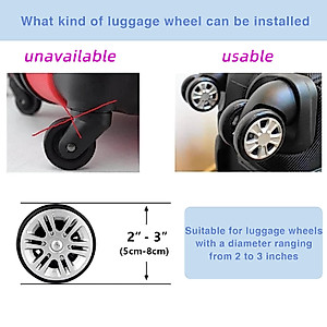 Zalengine 10-Pack Luggage Suitcase Wheels Cover - Luggage Wheels Cover for most 8-Spinner Wheels Luggage Sets - Protect Luggage Wheels from Wear and Tear (orange)
