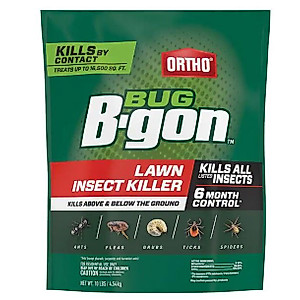 Ortho Bug B Gon Insect Killer for Lawns3. - Kills Ants, Fleas, Ticks, Chinch Bugs, Mole Crickets and Cutworms - Use on Lawns, Ornamentals and Home Perimeter, 10 LB
