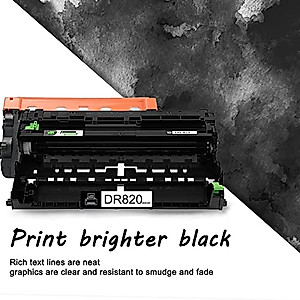 TN-850 Toner Cartridge & DR820 Drum Unit Compatible TN850 DR820 Replacement for Brother DR820 TN-850 for Brother DCP-L5500DN L5600DN L5650DN MFC-L6700DW L6750DW Printer Toner.(2 Toner, 1 Drum 3 Pack)