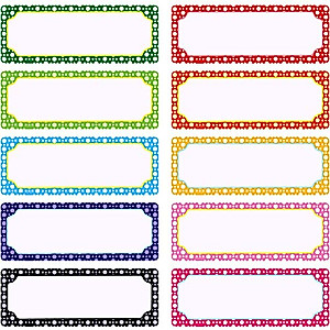 50 Pieces Magnetic Name Tags Dry Erase Labels White Board Nameplates Sticker for School Office Home, 3 x 1.2 Inch, 10 Colors (Cute)