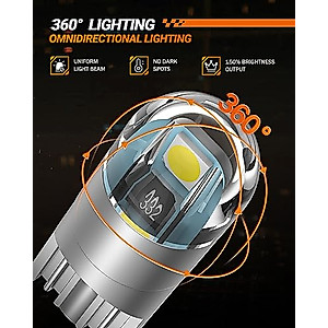 SEALIGHT 194 LED Bulbs 6000K White, 168 2825 T10 W5W 3030 Bright Chips, Dome Light, Map Door Courtesy License Plate Pack of 10