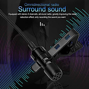 TBAKPU Microphone Professional for iPhone - Lavalier Lapel Omnidirectional Mic for iPad, iPod - Perfect for Audio & Video Recording, YouTube, Interview, Podcast, Vlogging